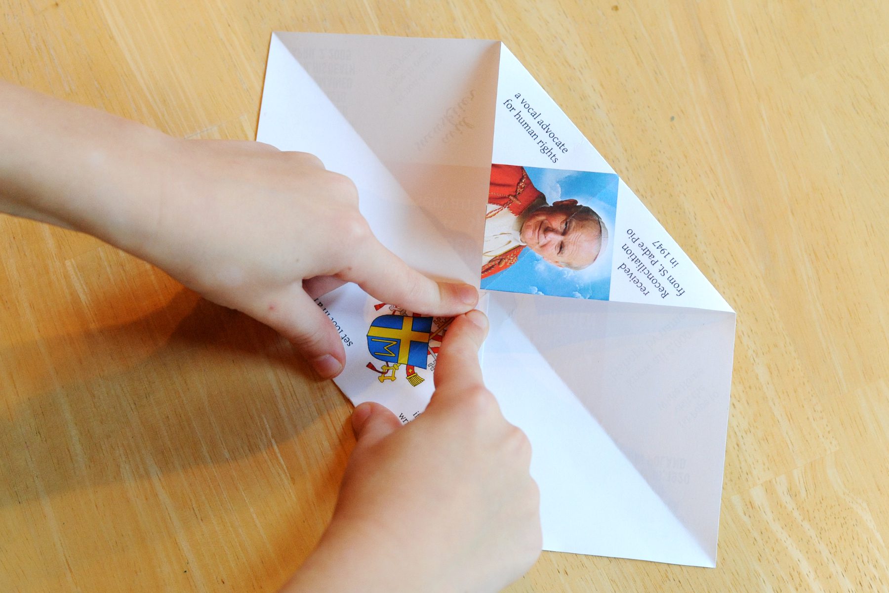 Celebrating Pope St. John Paul II: Catholic Cootie Catcher - Catholic ...