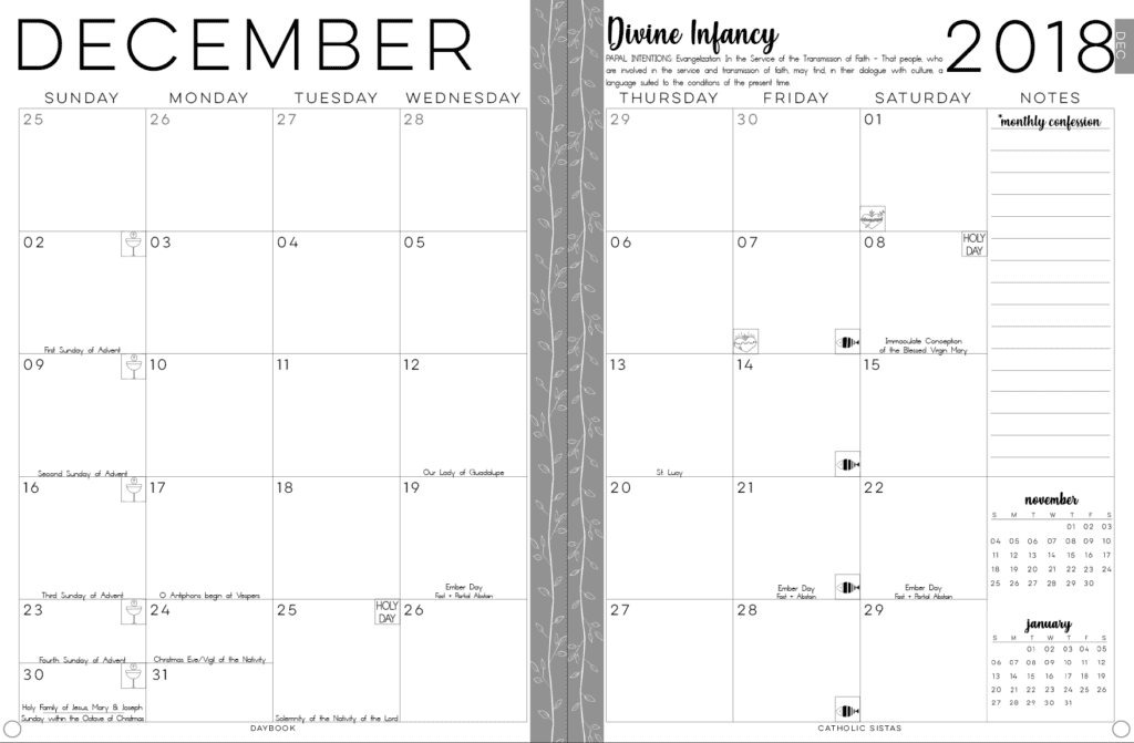 CALENDAR - Catholic Sistas