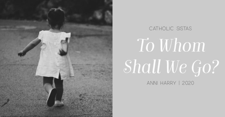 To Whom Shall We Go? – Catholic Sistas